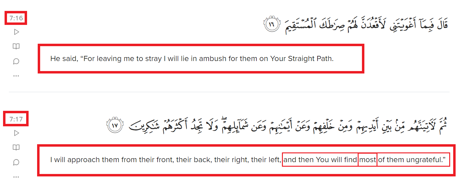 Is the God of Islam the one who misled Satan? Quran (15:39), Quran (38 ...